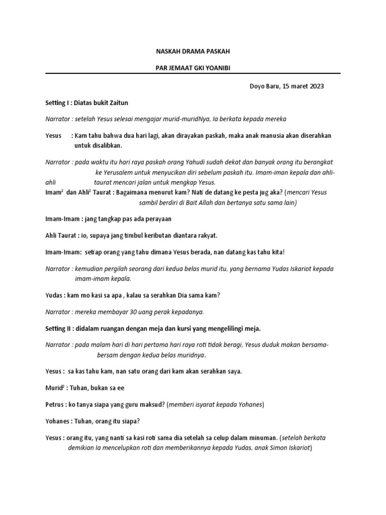 Naskah Drama Paskah | PDF