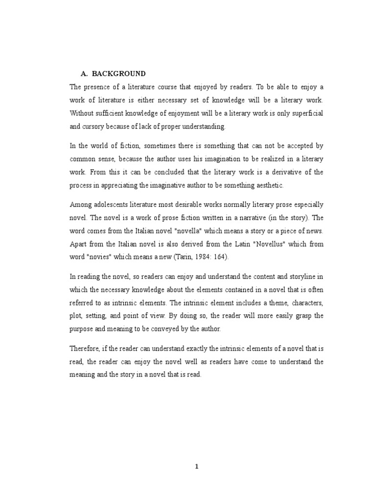 A. Background | PDF | Narration | Narrative