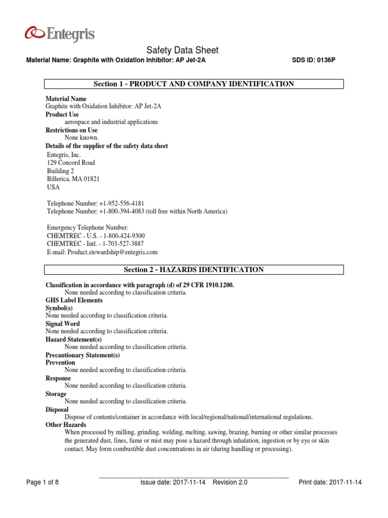 Graphite With Oxidation Inhibitor AP Jet-2A - USA - English - 0136 ...