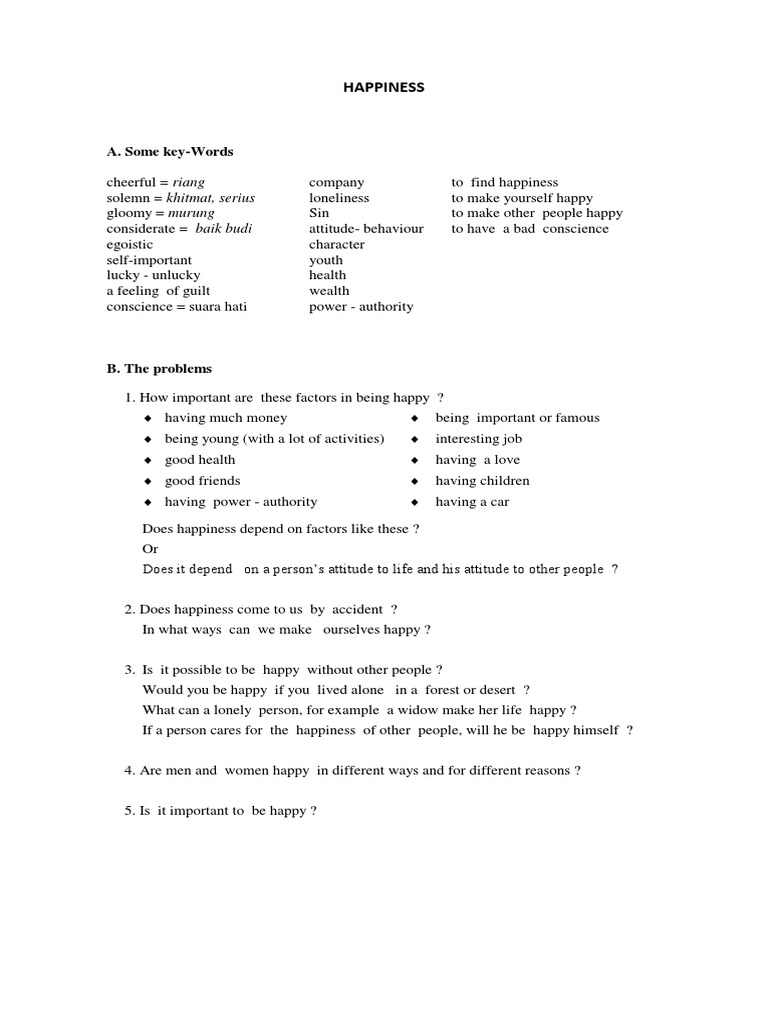 Happiness | PDF