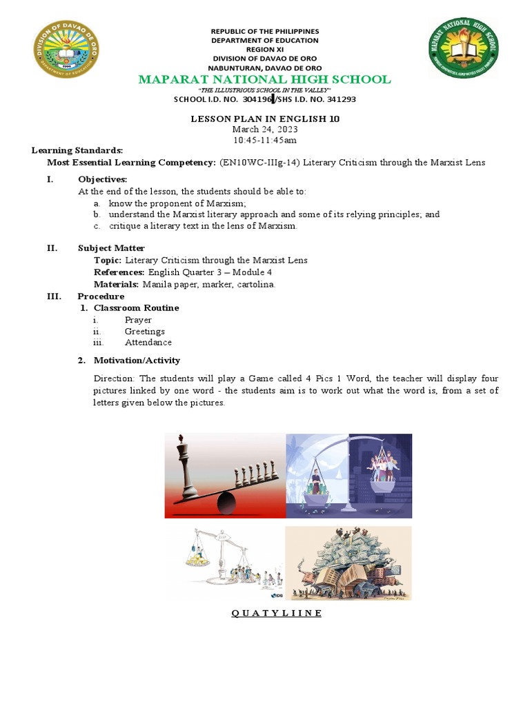 Q3 M3 Marxist Lens | PDF | Marxism | Sociological Theories