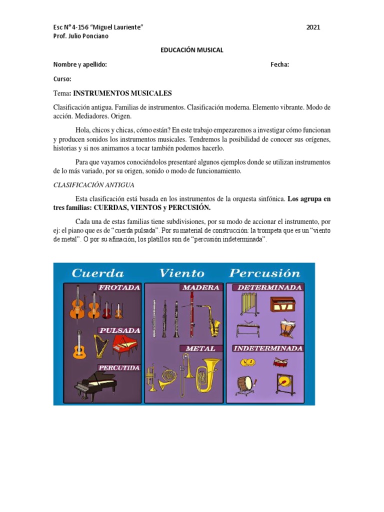 Actividad 5 L | PDF | Instrumentos musicales | Instrumentos de cuerda