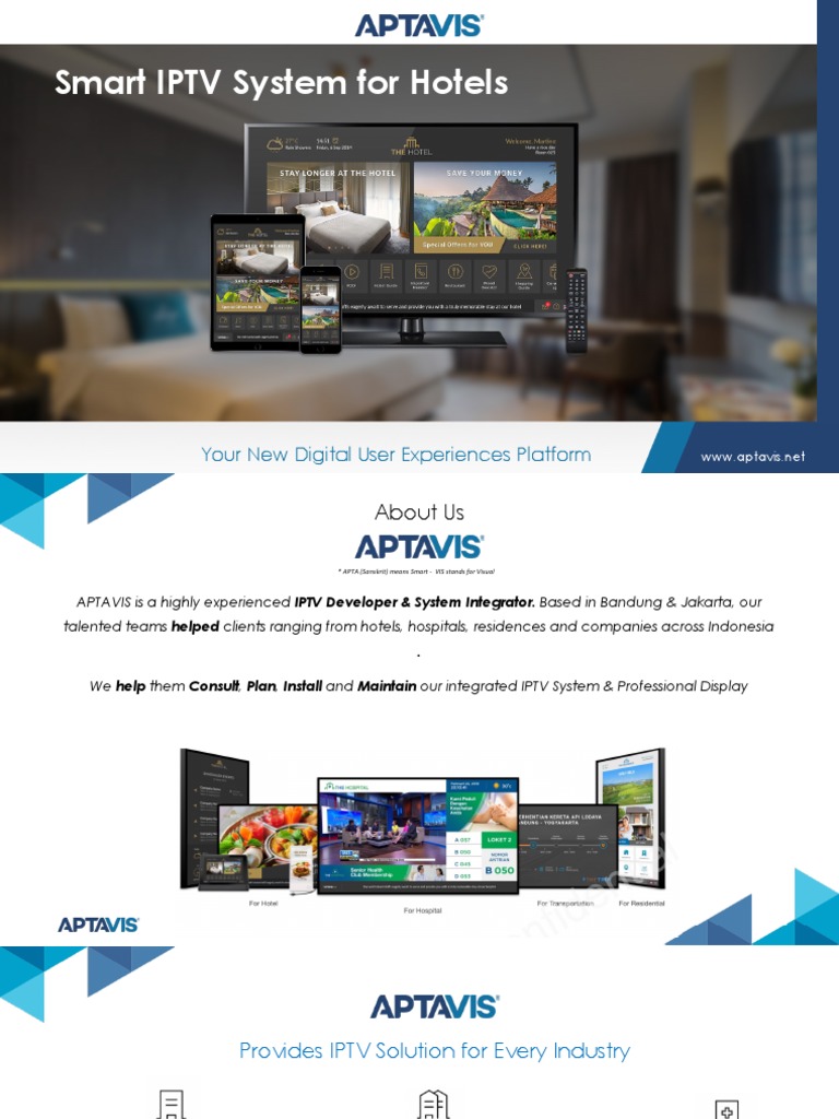 APTAVIS - Presentation For Hotels (New May 2022) | PDF | Android (Operating System) | Computing