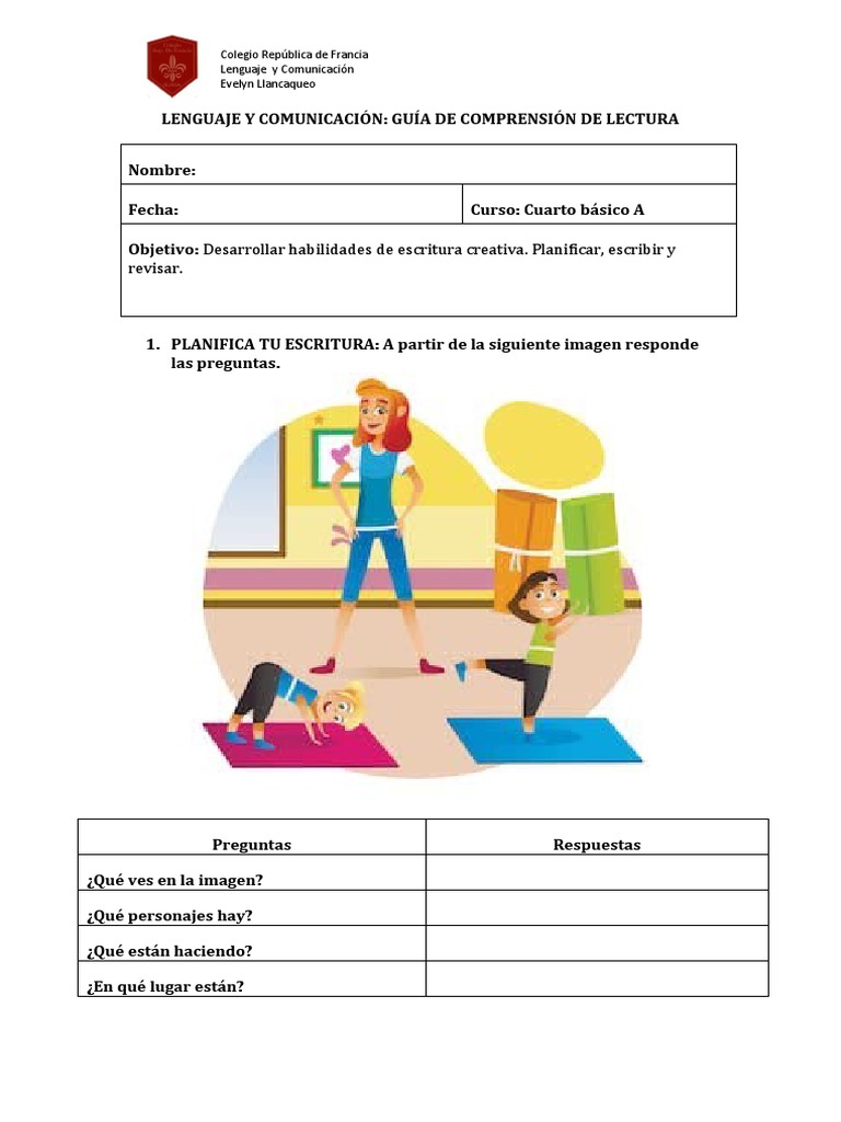 Guia de Escritura N°1 4° Básico | PDF