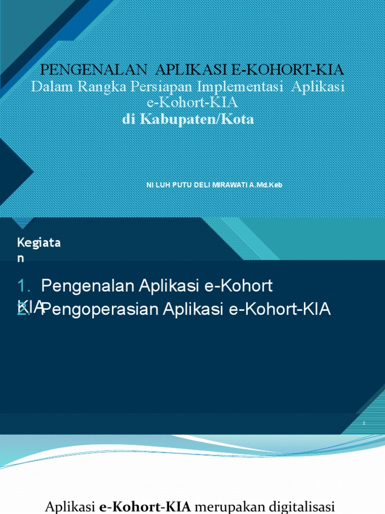 Implementasi E Kohort KIA | PDF