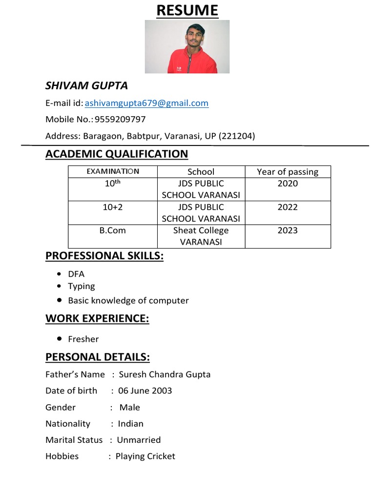 RESUME Shivam Gupta | PDF