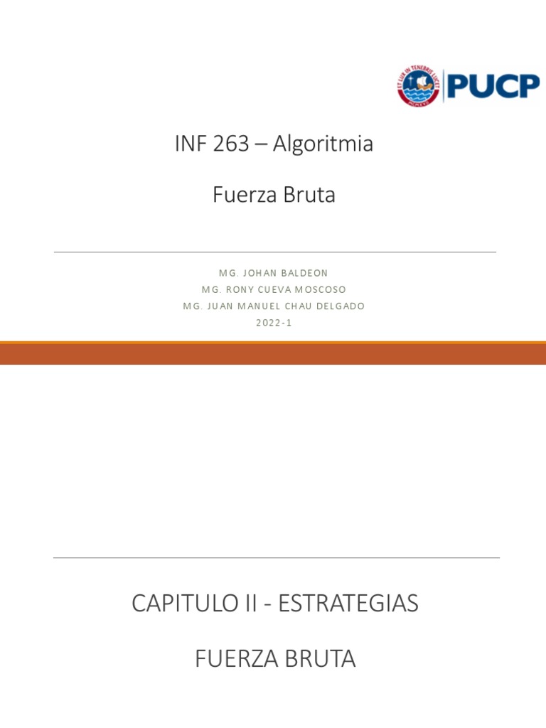 Cap II - 1 - Estrategias - Fuerza Bruta | PDF | Lógica matemática ...
