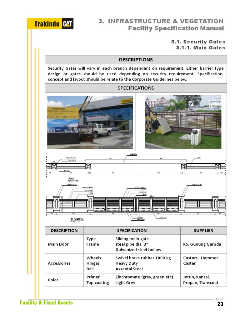 Security Gates and Fencing Specifications | PDF | Building Engineering ...