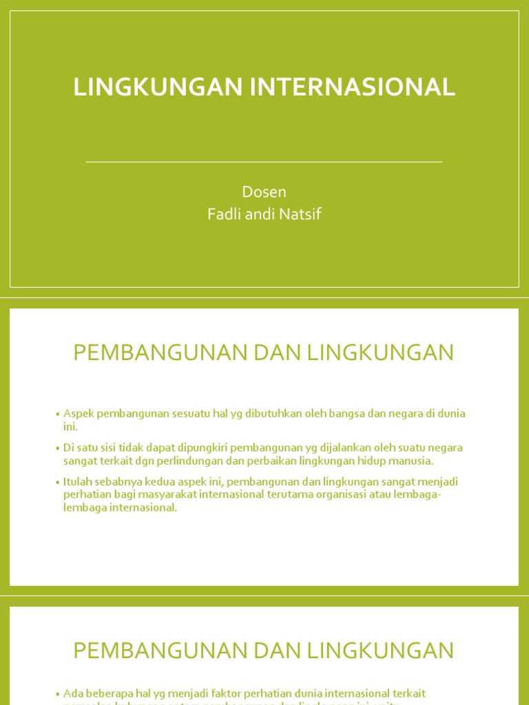 Hubungan Pembangunan dan Lingkungan | PDF