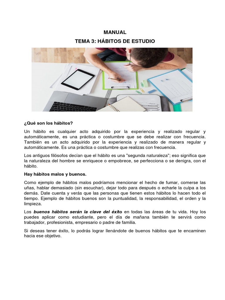 10 Hábitos de Estudio Efectivos | PDF | Aprendizaje | Información