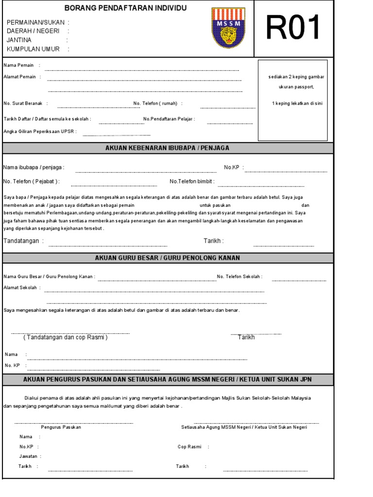 Borang - Ro1 - Merentas Desa | PDF