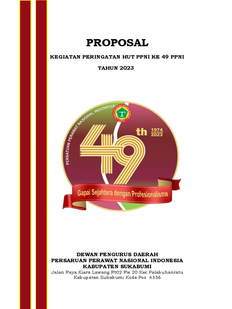 PROPOSAL KEGIATAN PERINGATAN HUT PPNI KE 49 PPNI Ok | PDF