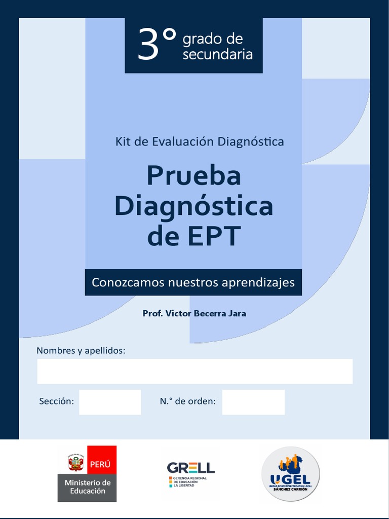 Prueba Diagnóstica de EPT | PDF | Programación de computadoras | Algoritmos