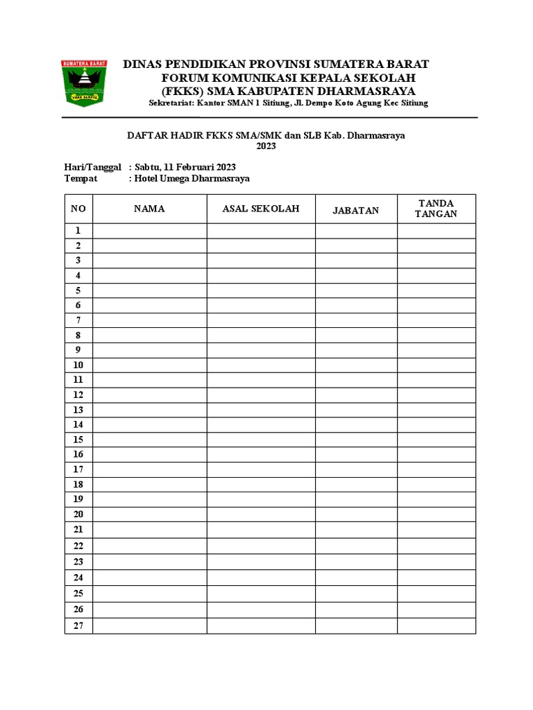 absen FKKS 11 FEB 2023 | PDF