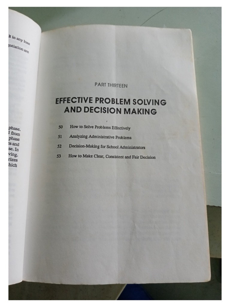 Effective Problem Solving and Decision Making | PDF