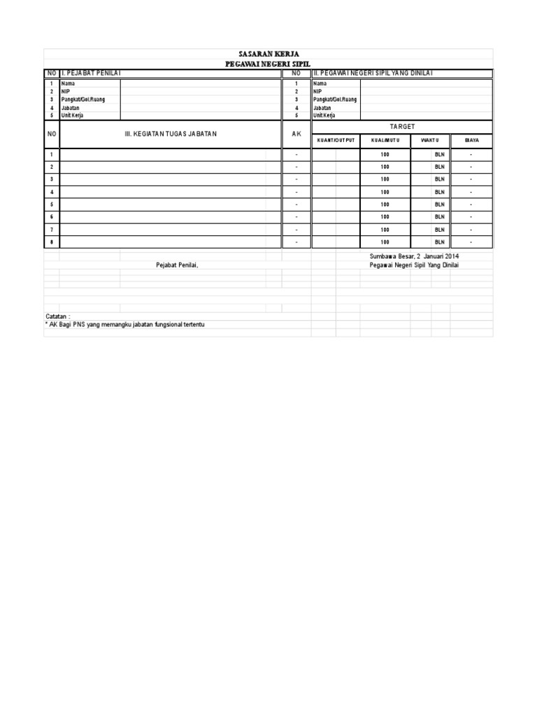 0 Formulir-Skp | PDF