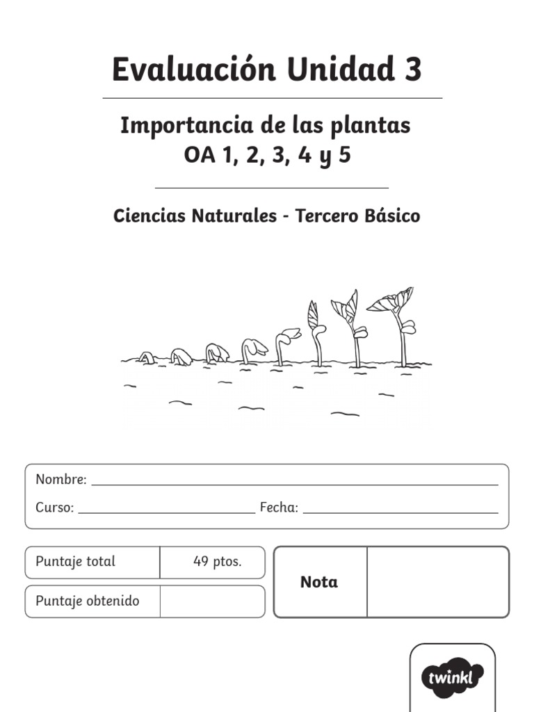 CL CN 1662852976 Evaluacion 3 Basico Ciencias Naturales Unidad 3 Oa 1 2 3 4 5 - Ver - 1 | PDF ...
