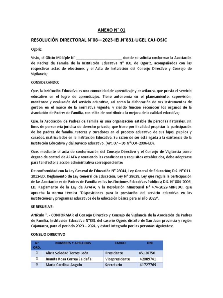 Modelo RD (Apafa) | PDF | Institución | Gobierno