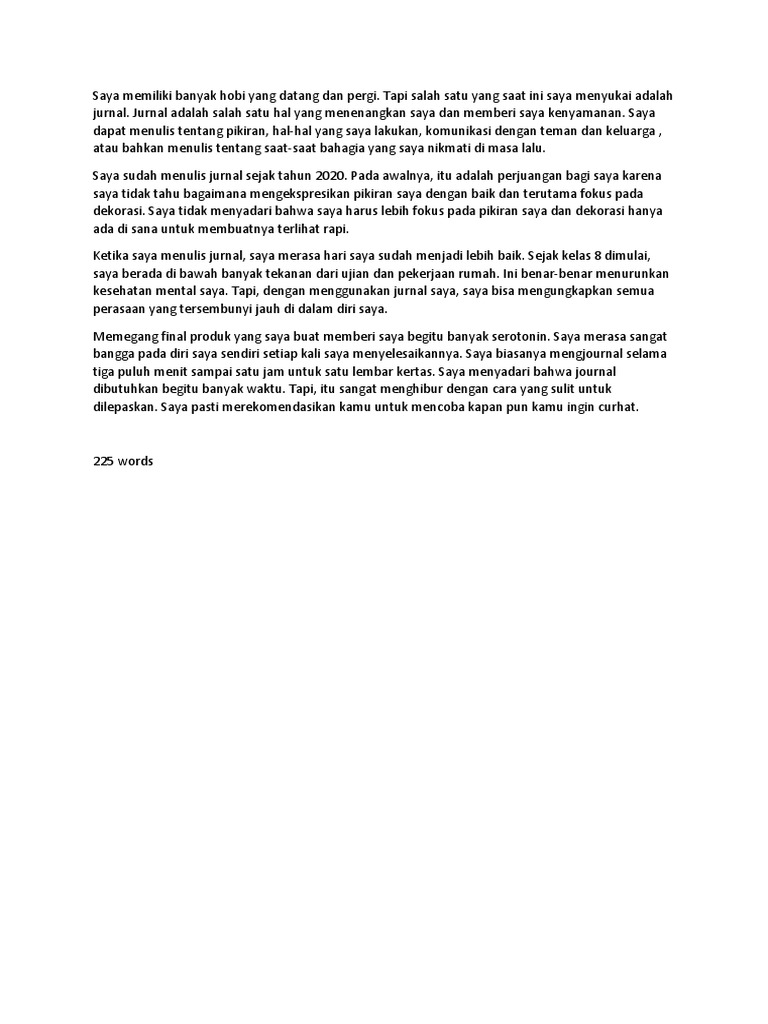 Tentang Hobi - Cherryl | PDF