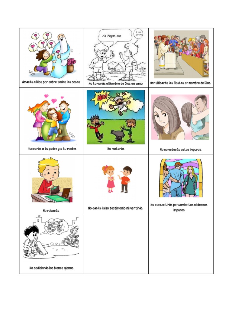 10 Mandamientos Para Imprimir