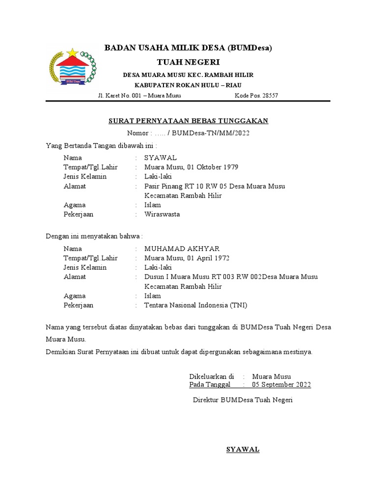 Bumdes Tuah Negeri | PDF