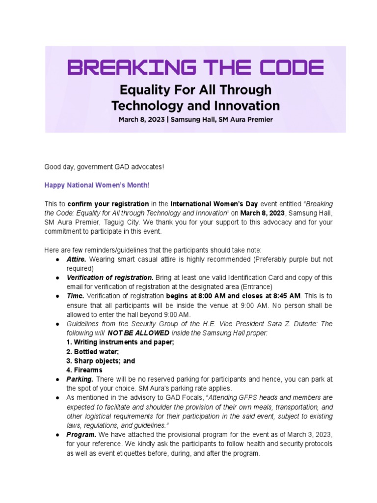 2023 IWD Confirmation Letter | PDF