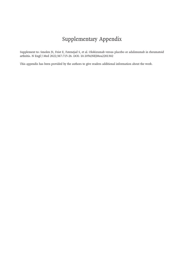 Supplementary Appendix | PDF | Sample Size Determination | Sampling (Statistics)