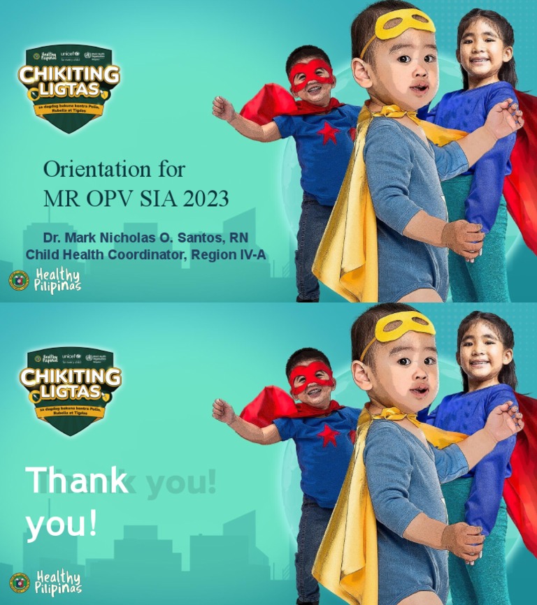 MR OPV SIA Chikiting Ligtas | PDF