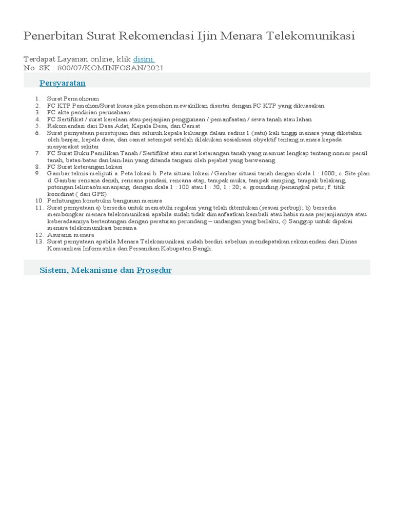 Contoh SOP Menara Menpan | PDF