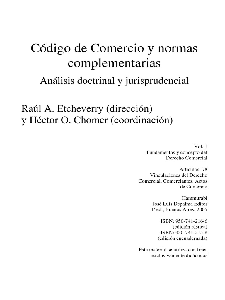 Código de Comercio | PDF | Patentar | Propiedad