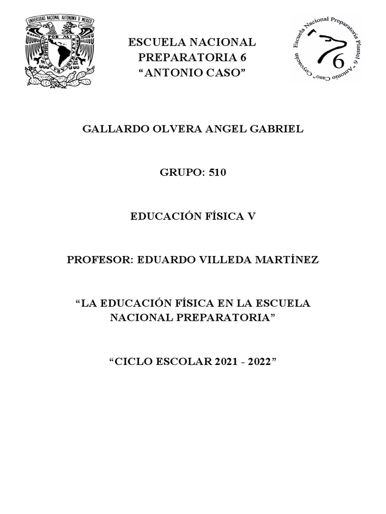 Educación Física Enp6 | PDF | Higiene