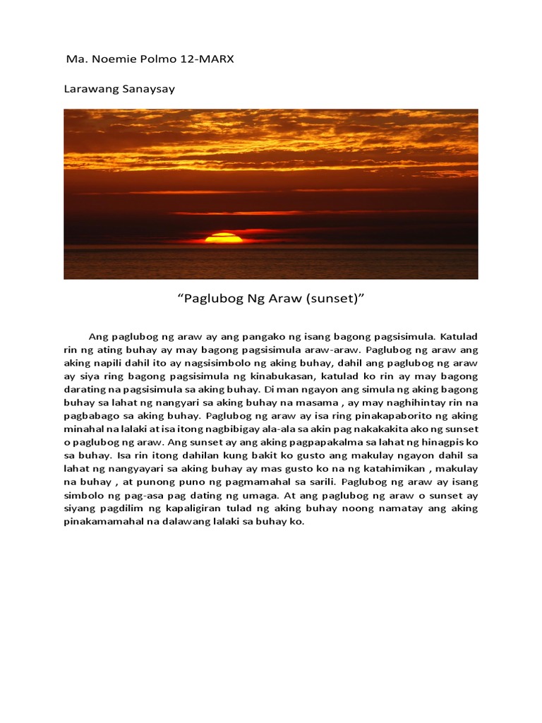 Larawang Sanaysay | PDF