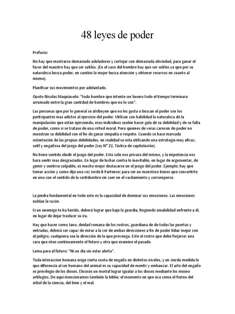 48 Leyes de Poder | PDF