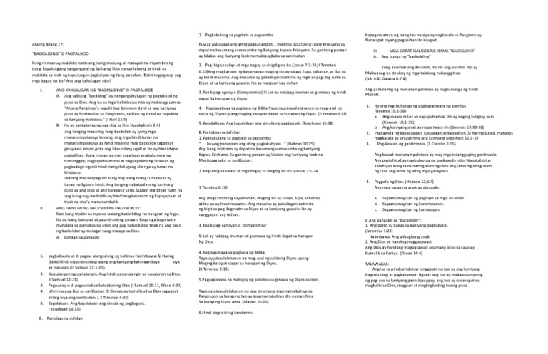 Lesson 17 Sunday School Pdf