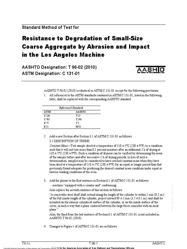 Aashto T 96 | PDF | Physical Sciences
