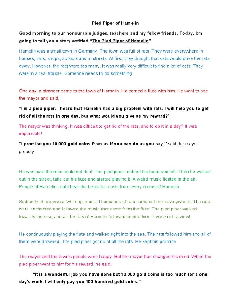 Pied Piper of Hamelin | PDF