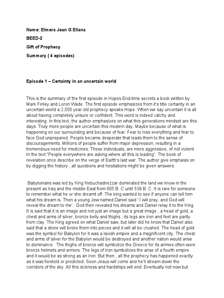 Gift Of Prophecy PDF Jesus Temple Mount