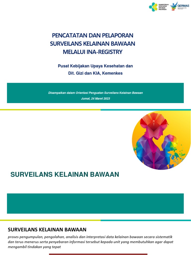 Materi Pencatatan - Pelaporan Surveilans Kelainan Bawaan 240323 | PDF