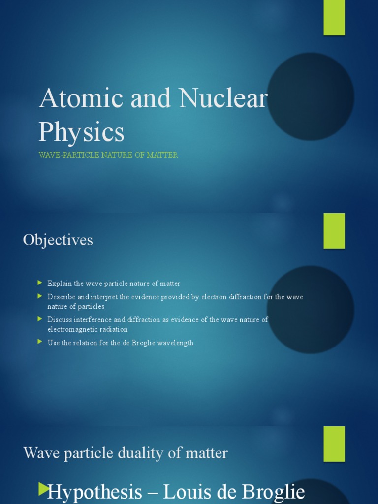 Wave Particle Duality of Matter | PDF | Electron | Motion (Physics)