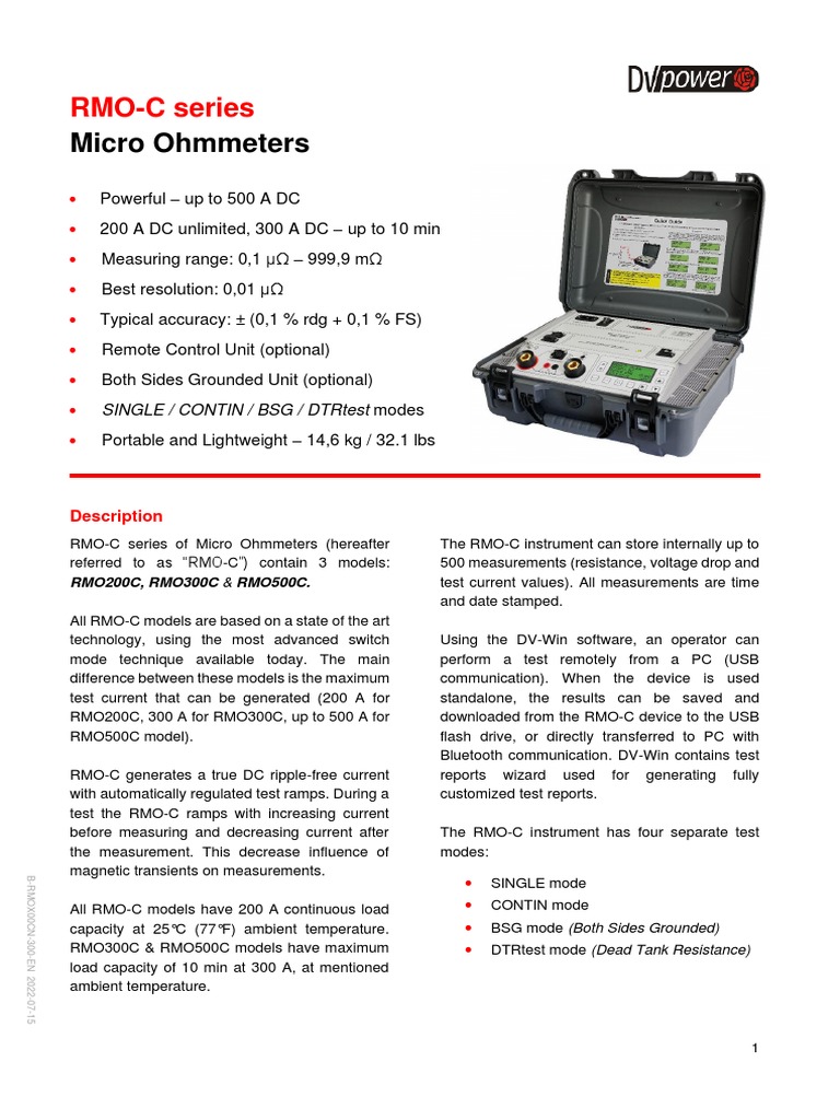 Brochure RMO C - B RMOX00CN 300 EN | PDF | Alternating Current | Mains ...