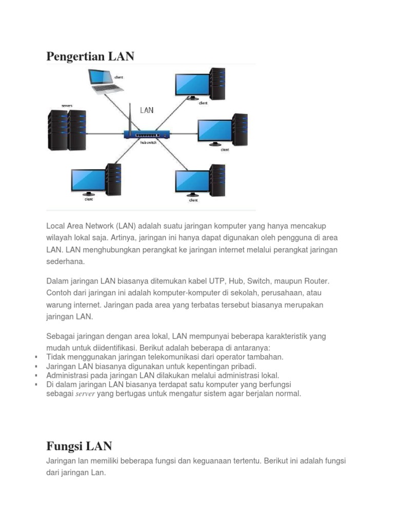Pengertian dan Fungsi LAN | PDF