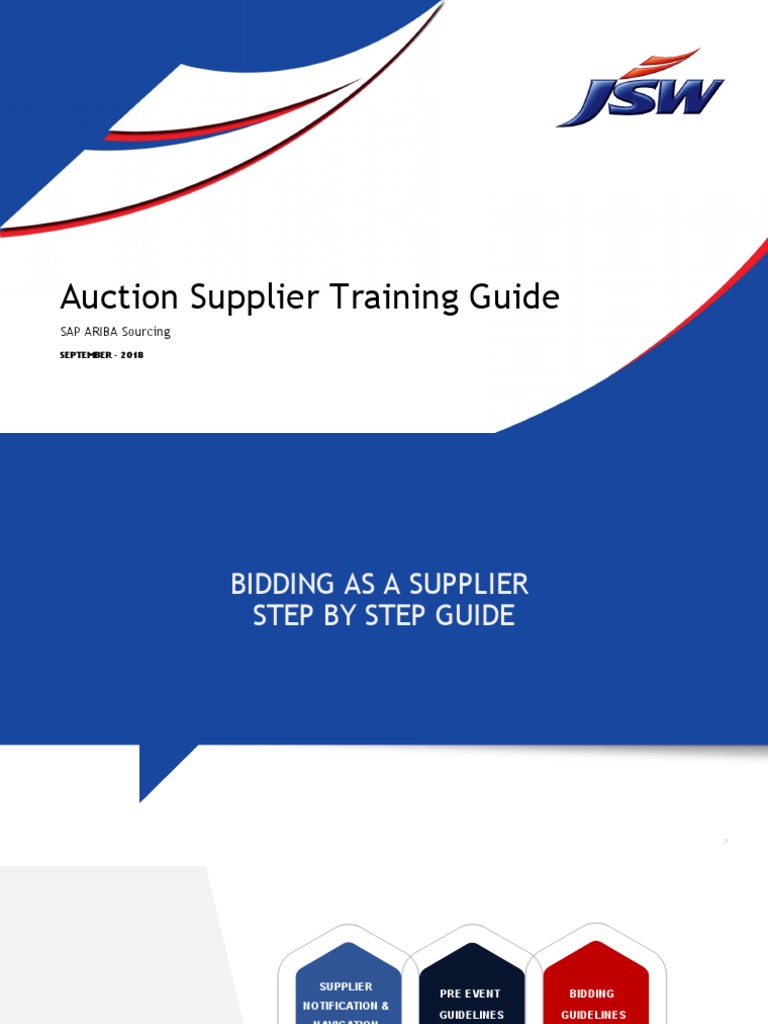 JSW Auction Training Suppliers | PDF | Auction | Computing