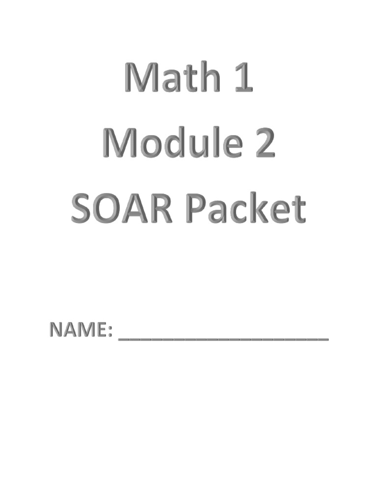 Math 1 Module 2 SOAR Packet PDF | PDF | Function (Mathematics ...