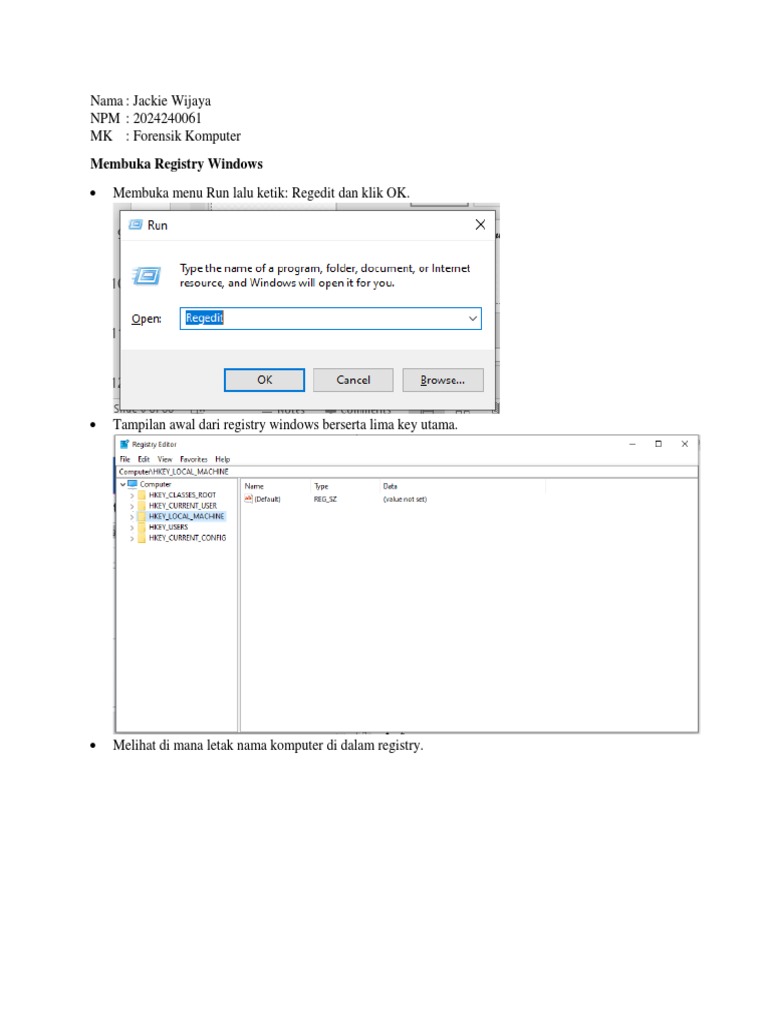 Windows Registry Forensic | PDF