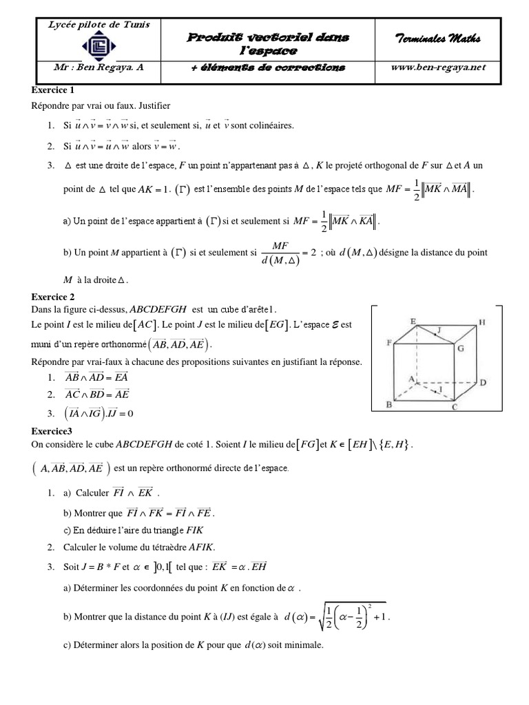 Espace 1-Maths | PDF | Coordonnées cartésiennes | Le volume