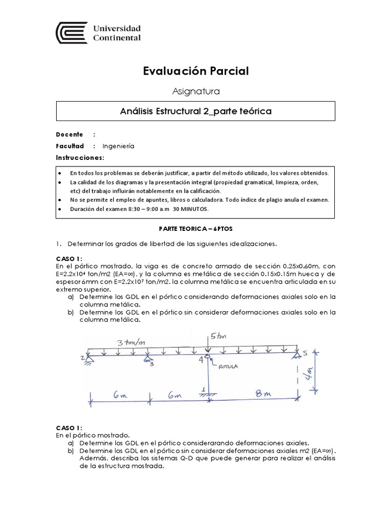 Evaluacion Parcial 2023 00 Teorica | PDF