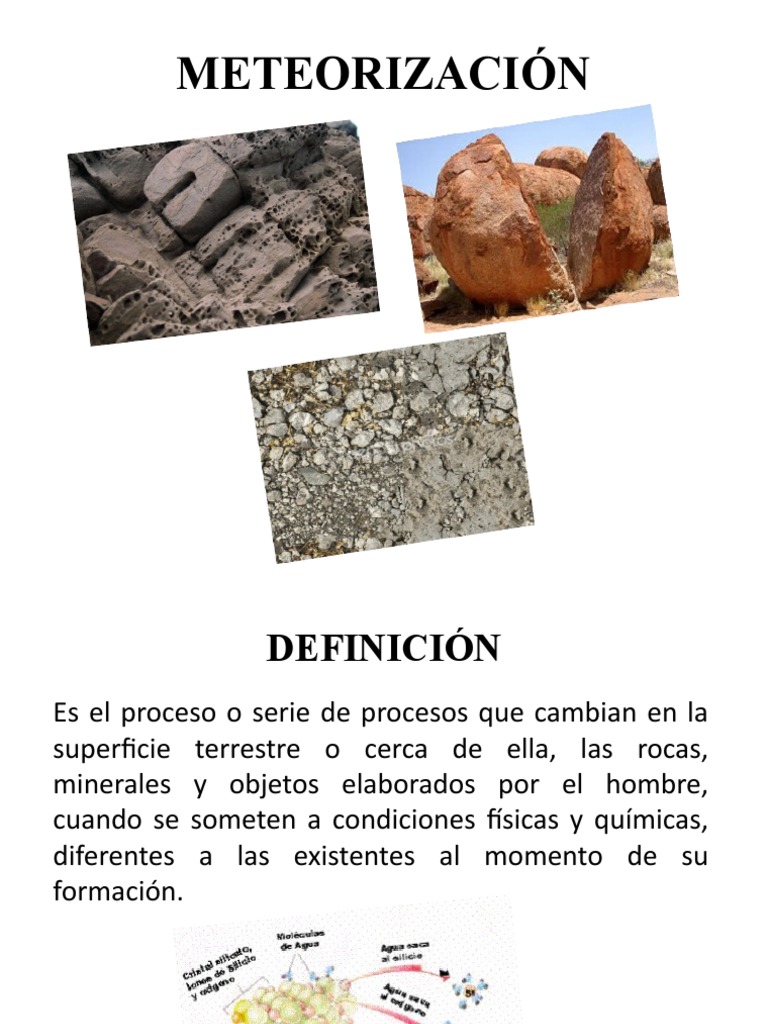 Meteorización | PDF | Meteorización | Roca (geología)