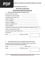 2025 Kcse Registration Return Envelops 1 2 | PDF | Written Communication