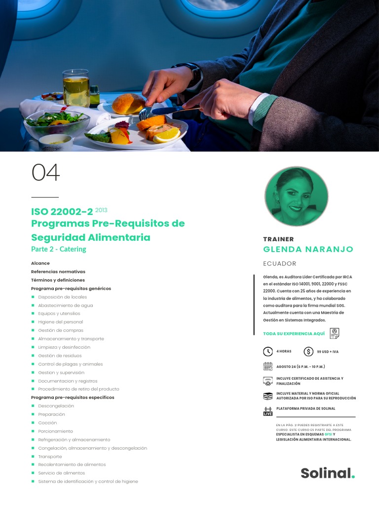 ISO 22002-2 Programas Pre-Requisitos de Seguridad Alimentaria | PDF