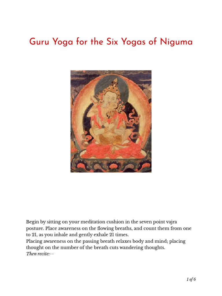 Six Yogas of Niguma Guru Yoga | Download Free PDF | Yoga | Eastern ...